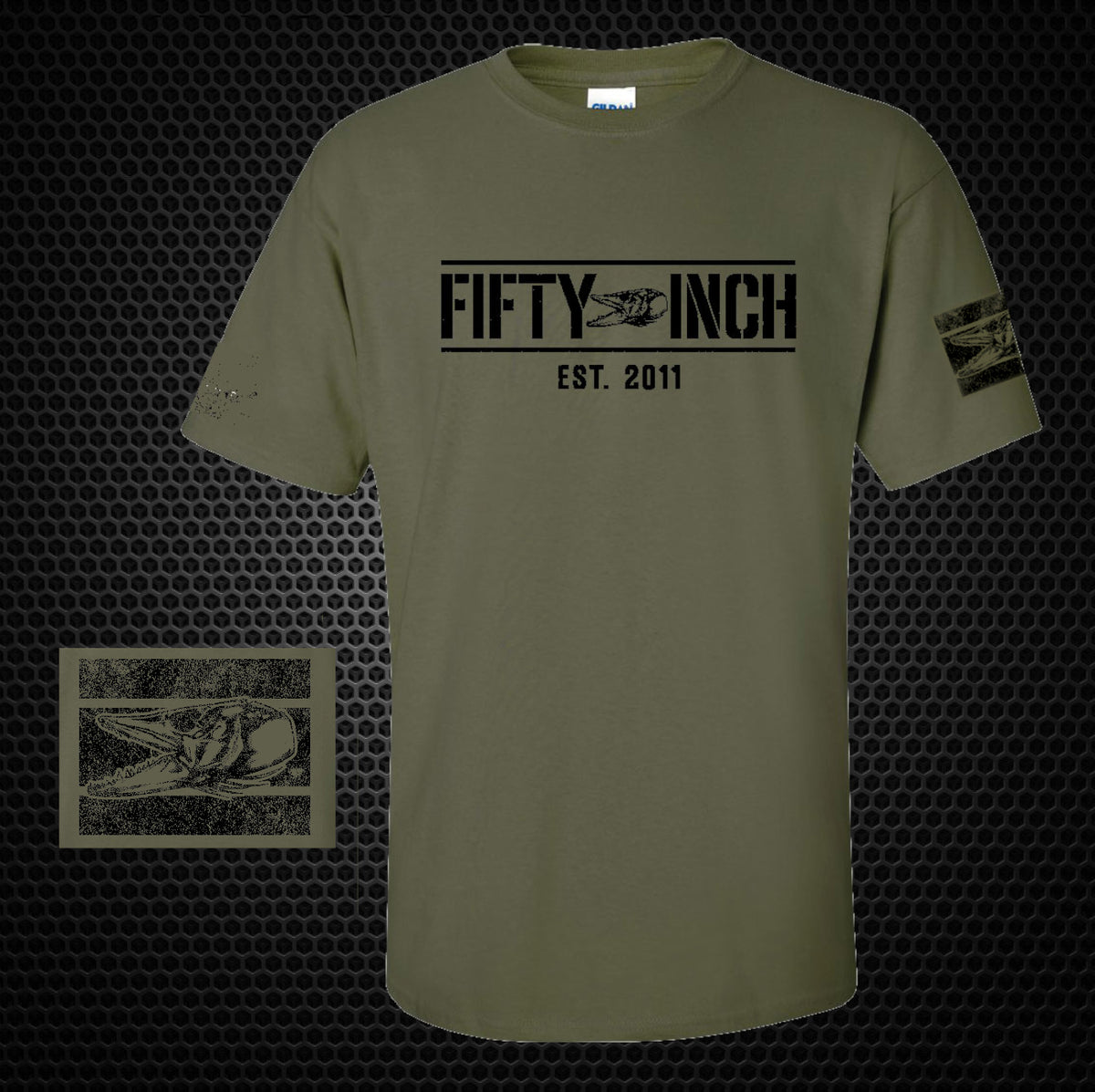 50 Inch Military Tee Shirt | Green | 50 Inch Apparel